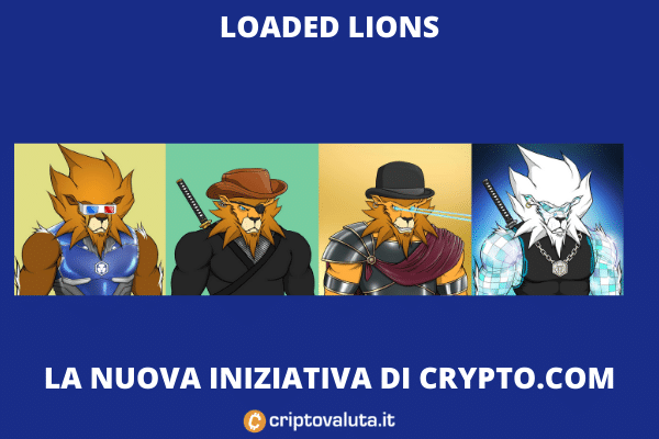 Crypto.com lancia i Loaded Lions | 10.000 NFT esclusivi anche nei premi