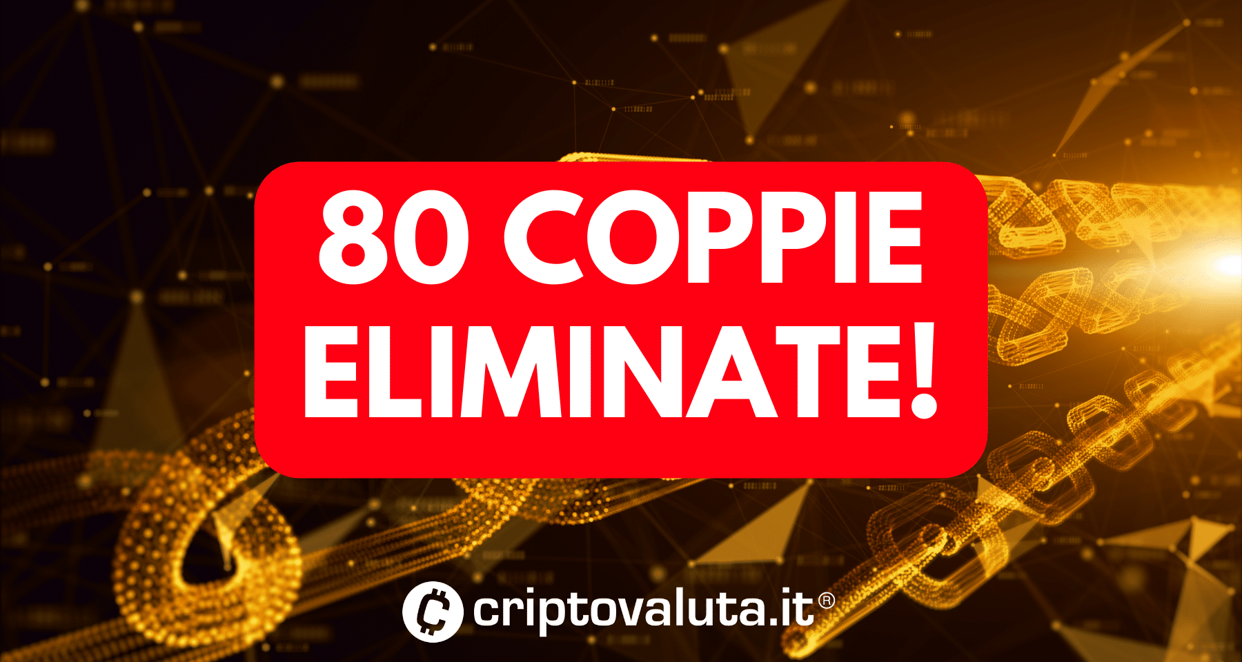 Coinbase ELIMINA 80 coppie crypto | Ecco quali e perché - Criptovaluta.it®